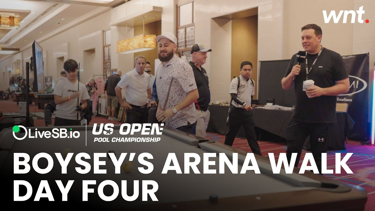 Boysey's Arena Walk | Day Four | 2025 US Open Pool Championship - YouTube