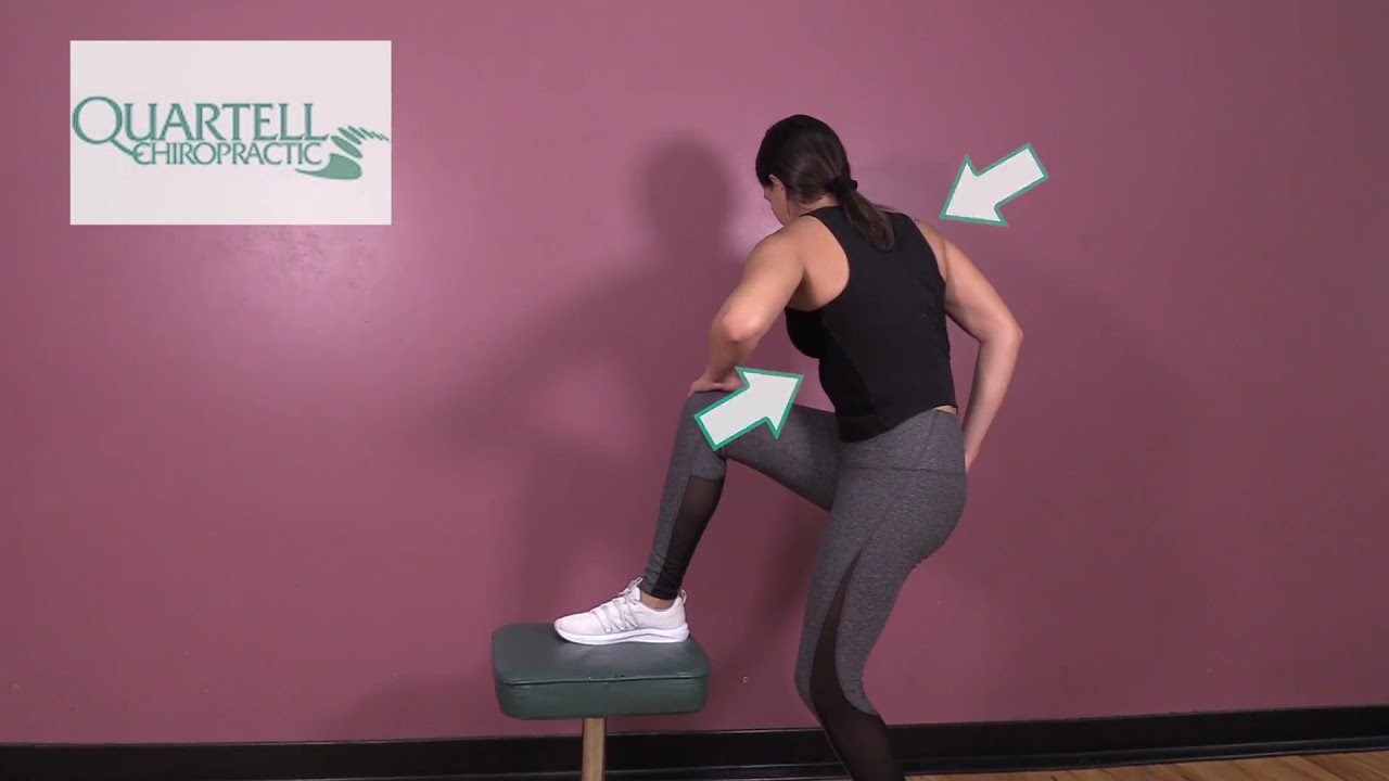 Torso Rotation Standing with Foot on Chair - YouTube
