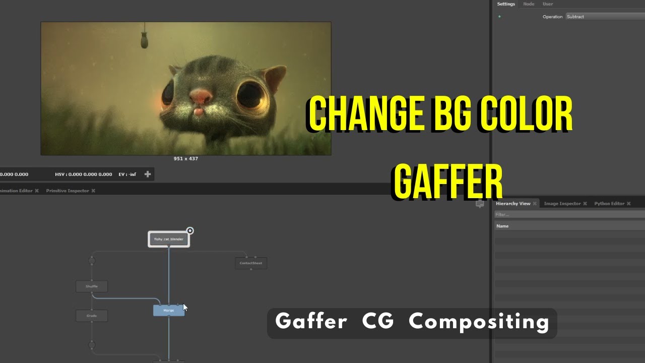How to Change BG color in Gaffer | Compositing CG Render - YouTube