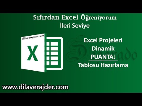 Excel Dinamik Aylık Puantaj Tablosu Hazırlama
