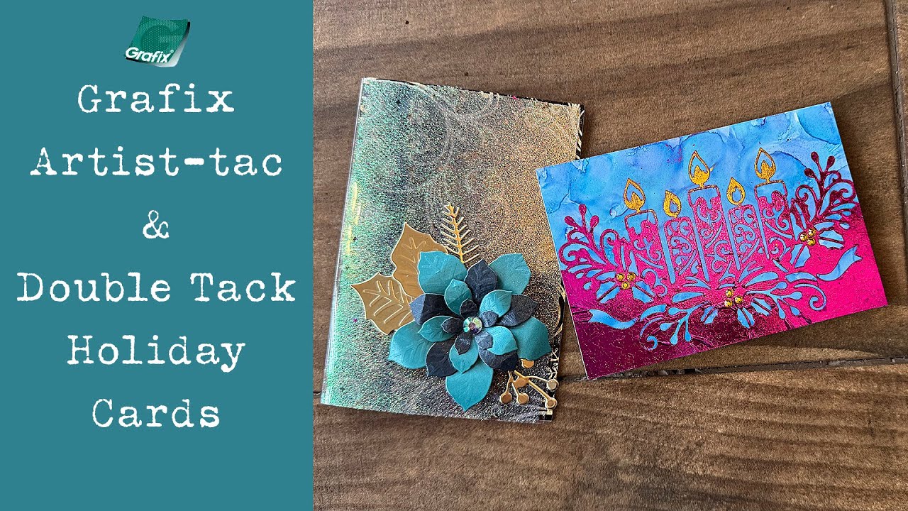 Grafix Artist-tac & Double Tack Holiday Cards - YouTube