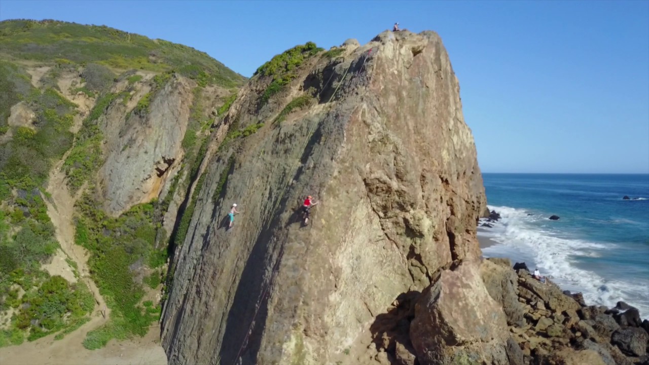 Point Dume Rock Climb - Drone - YouTube