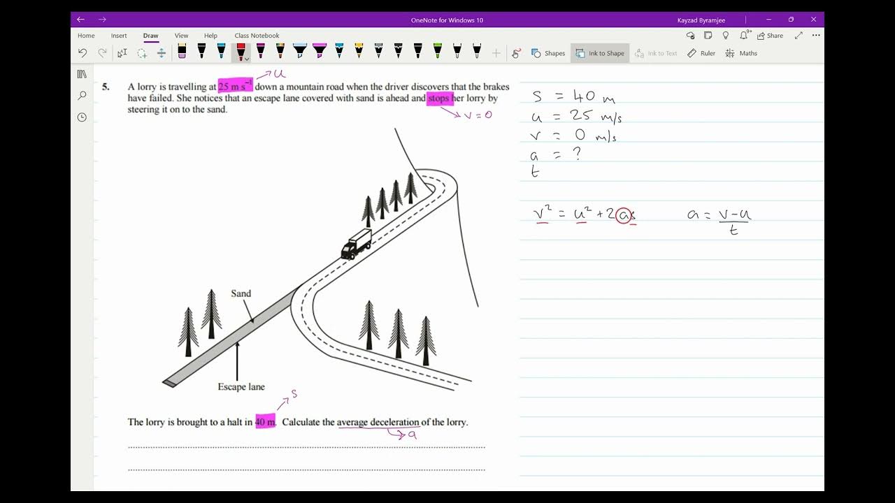 How to solve a suvat question - YouTube