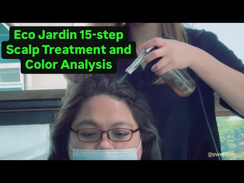 Eco Jardin 15-step Scalp Treatment and Color Analysis - YouTube
