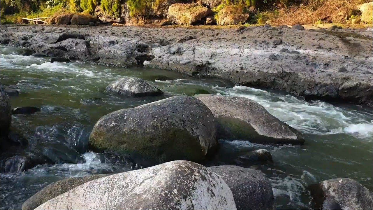 Relaxing Water Sounds the water flows in a gentle rhythm, the ...