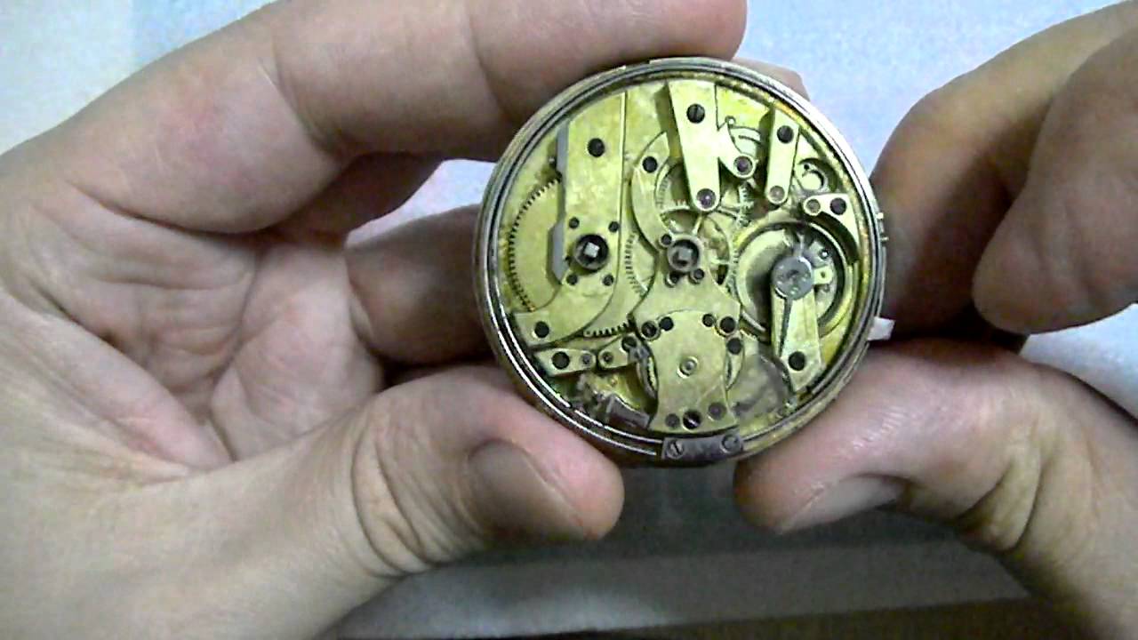 High Grade Key wind Quarter Repeater Movement - YouTube