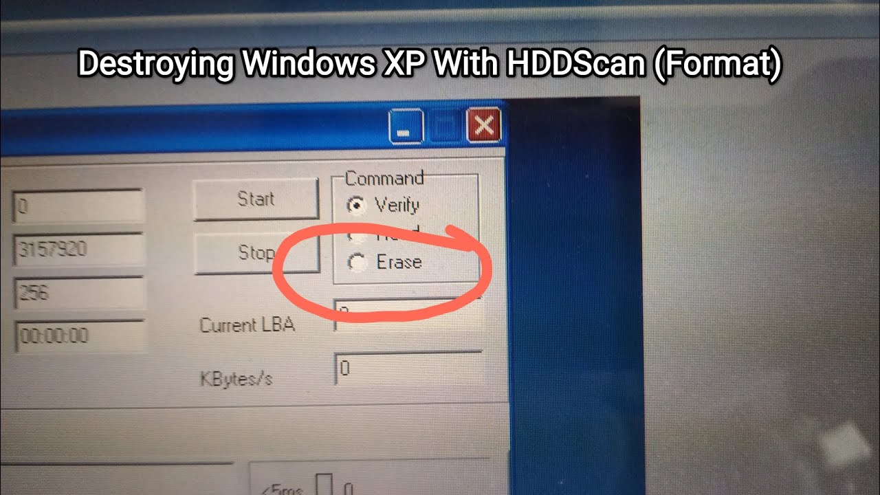 Destroying Windows XP With HDDScan (Format) - YouTube