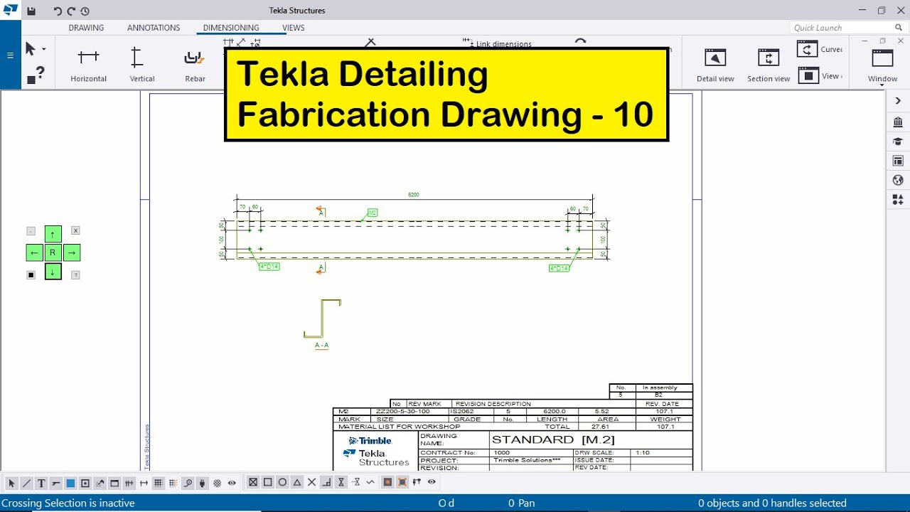Tekla 2021 Tutorial 36 | Tekla Detailing | Fabrication Drawing - 10 ...