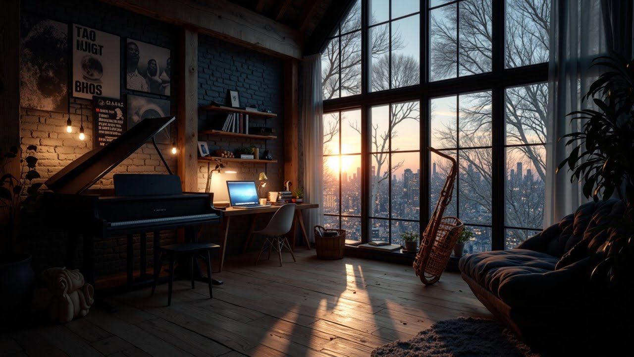 Winter Jazz Studio Chill Vibes | Cozy Work & Study Jazz Ambience for ...