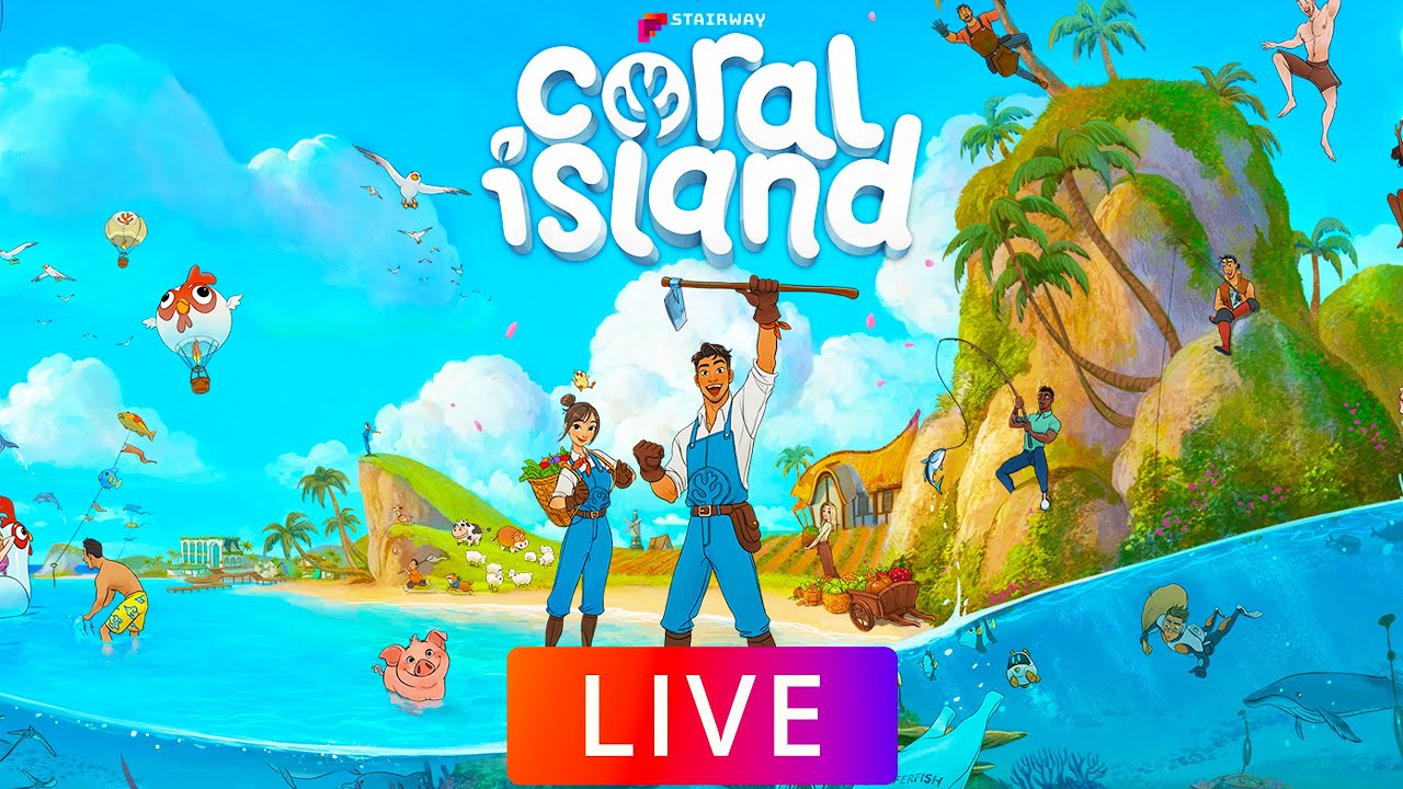 Coral Island First Look. Is This Game As Fun as It Looks? LIVE GAMEPLAY ...