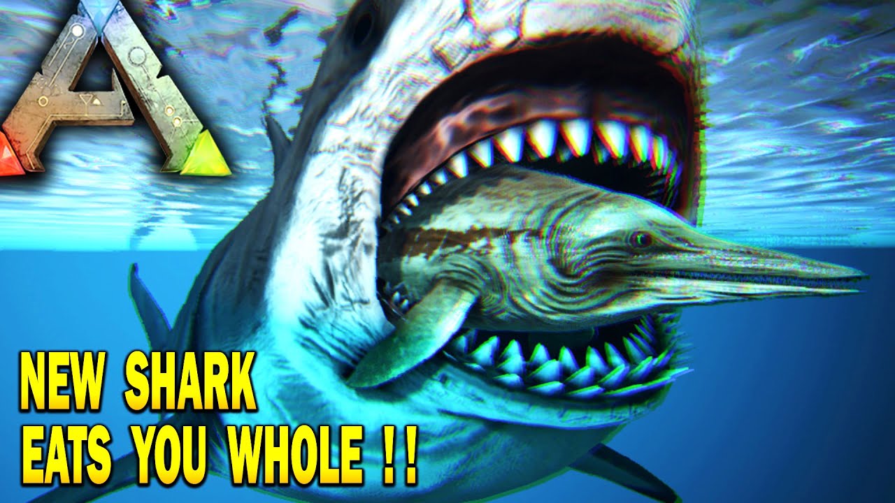 Ark SHARK EATS PREY WHOLE!! Ark Survival Evolved Additional Creatures ...