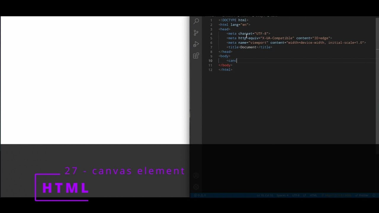 HTML 27 💻 canvas element - YouTube