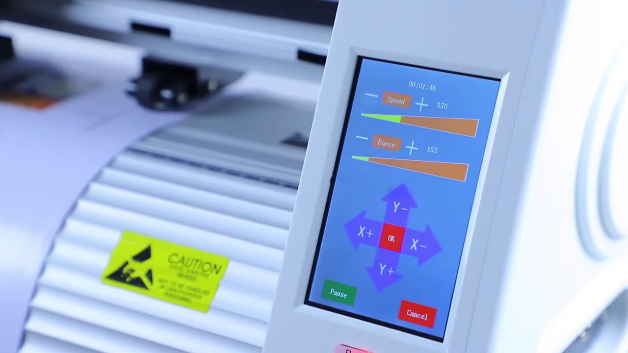 Teneth full touch screen cutting plotter - YouTube