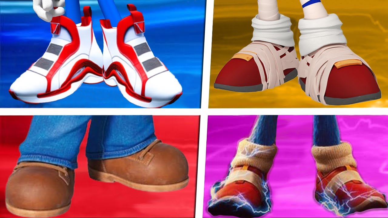 Sonic The Hedgehog Movie Choose Your Favourite Shoes SONIC VS MARIO ...