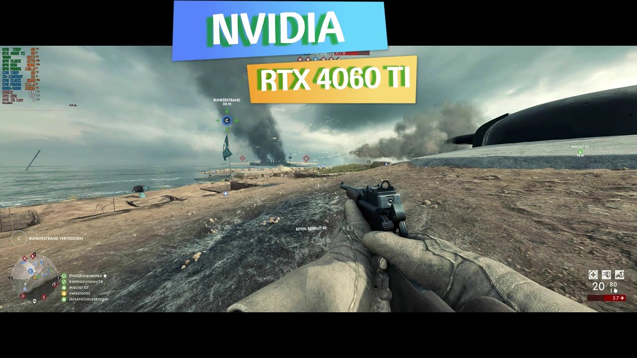 Battlefield 1 RTX 4060 TI 8GB + i5-13600KF 3440 x 1440 UWQHD 21:9 Ultra ...
