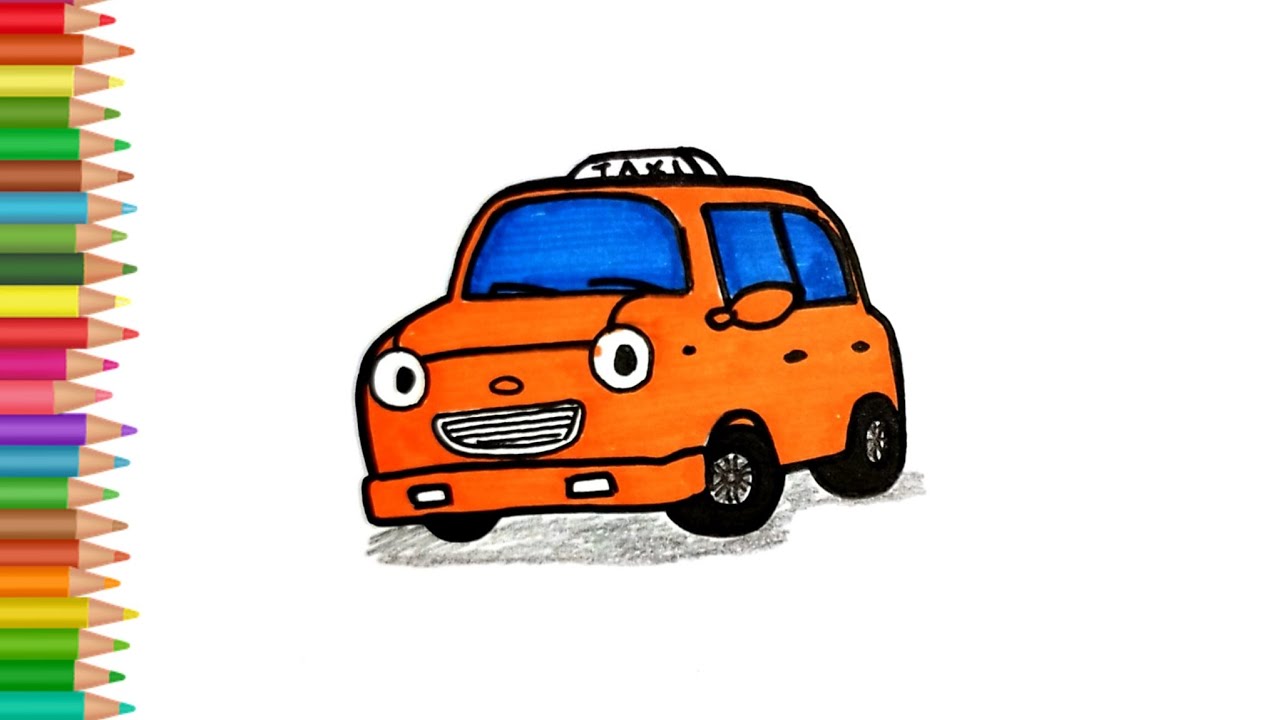 Menggambar "Nuri" Mobil taxi Tayo The littlebus - YouTube