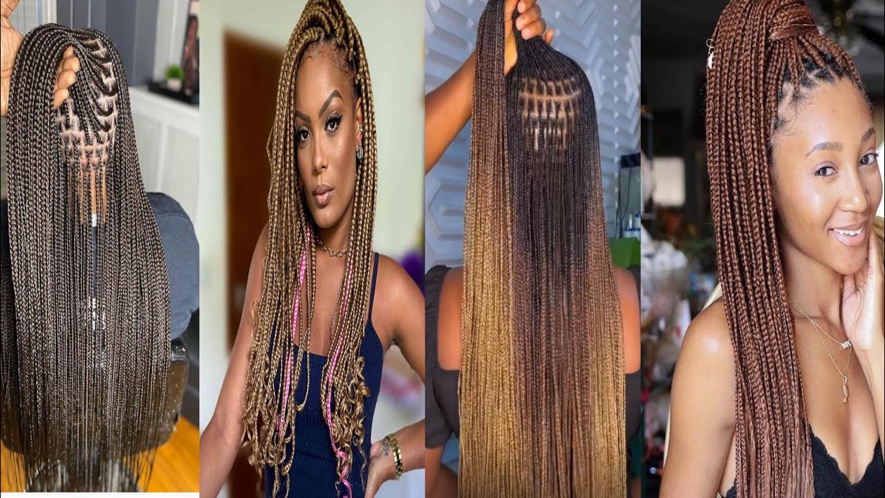 3X TRENDING SMALL BOX BRAID HAIRSTYLES - YouTube