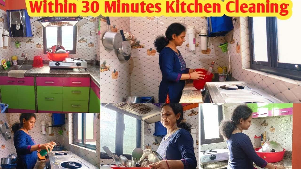 How to Clean My Kitchen Within 30 Minutes in the Morning ! 30 মিনিটের ...