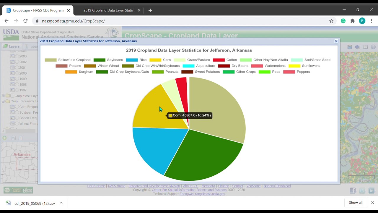 Hands on tutorial on CropScape and Cropland Data Layers - YouTube