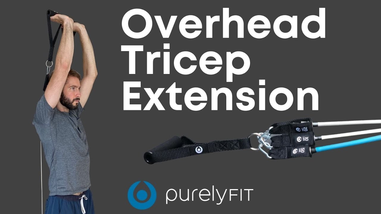 Overhead Tricep Extension With Resistance Bands - No Attaching - YouTube