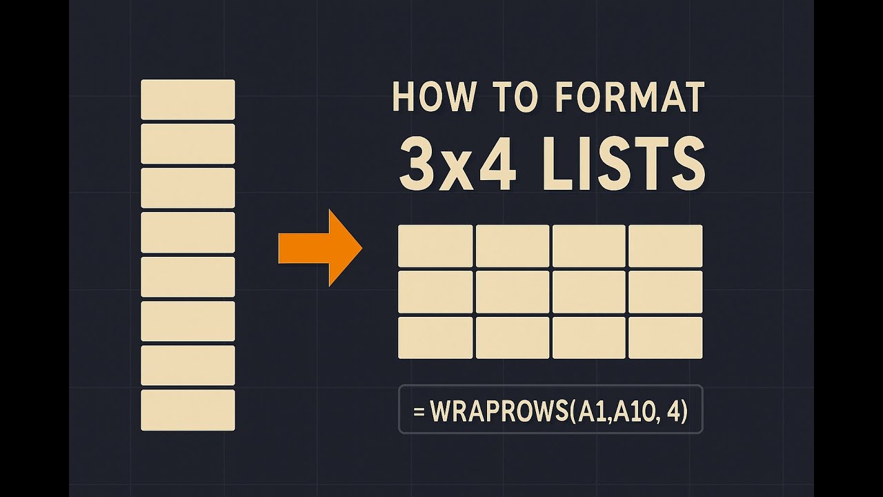 How to Convert Columns into Organized Lists with Excel - YouTube