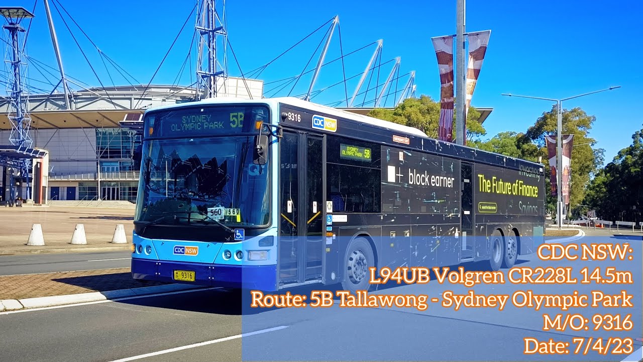 CDC NSW: L94UB Volgren CR228L 14.5m ( ZF/ Volgren CR228 ) - YouTube