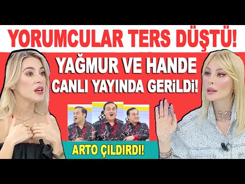Hande Sarıoğlu Yağmur Çevik canlı yayında gerginlik yaşadı! Arto film izler gibi izledi!