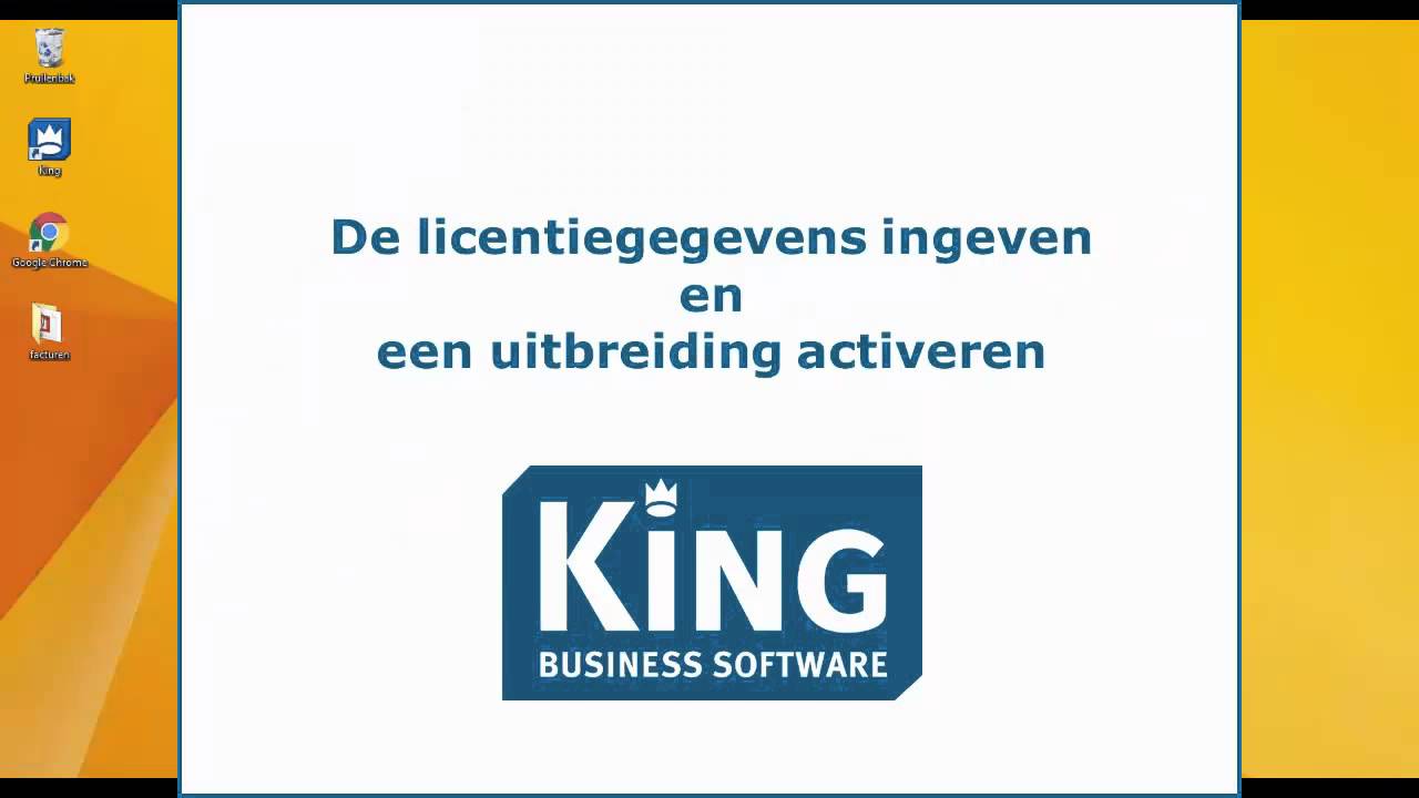 Licentiegegevens invoeren om uw King Software te activeren na ...