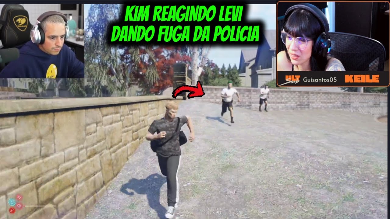 KIM REAGINDO LEVI DANDO FUGA NA POLICIA - YouTube