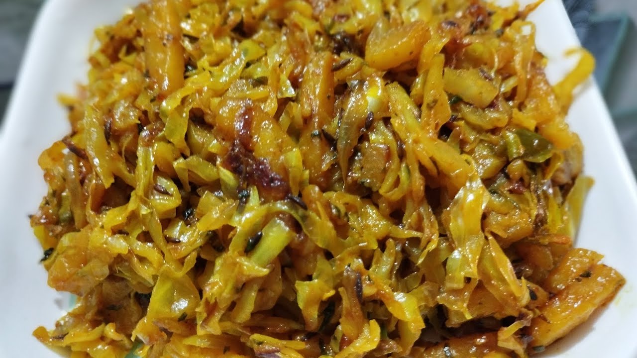 पत्ता गोभी की भुजिया रेसिपी - Cabbage Bhujiya (Recipe in Hindi) - YouTube