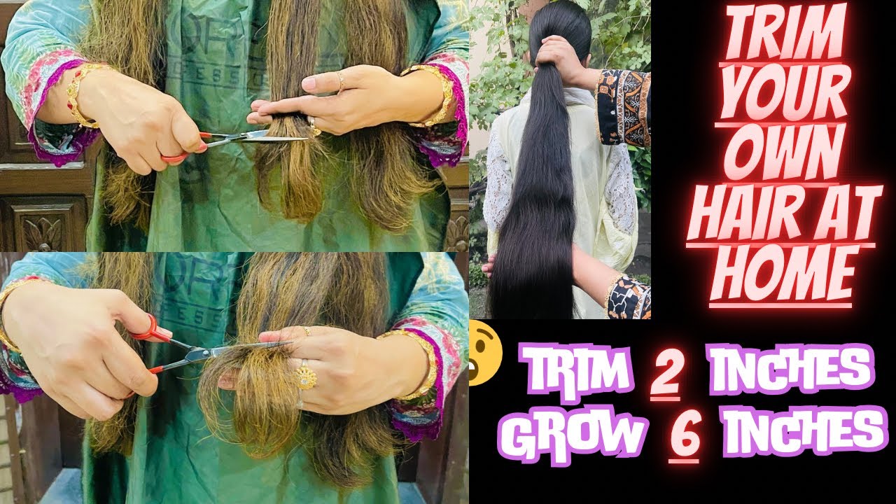 HOW TO TRIM YOUR OWN HAIR AT HOME || Hair Trimming Tutorial || @Zonni ...
