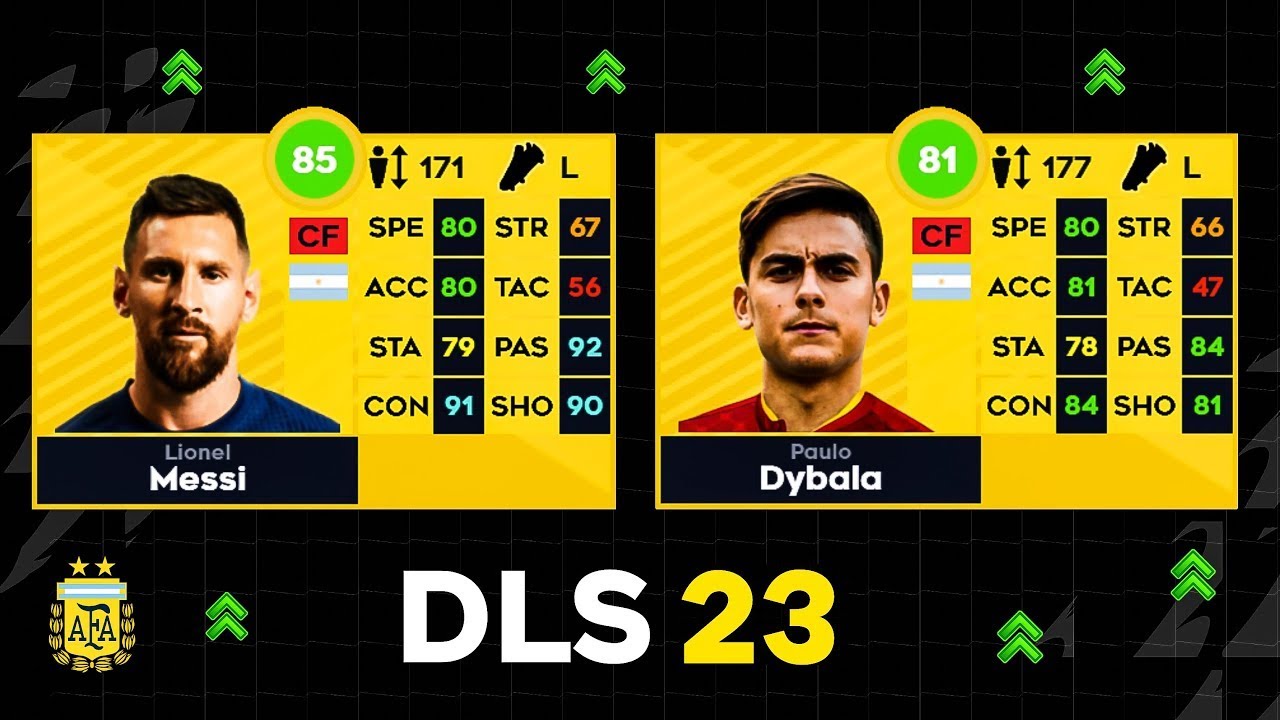 DLS 23 ARGENTINA PLAYERS RATING ft Messi, Dybala, Martinez, etc - YouTube