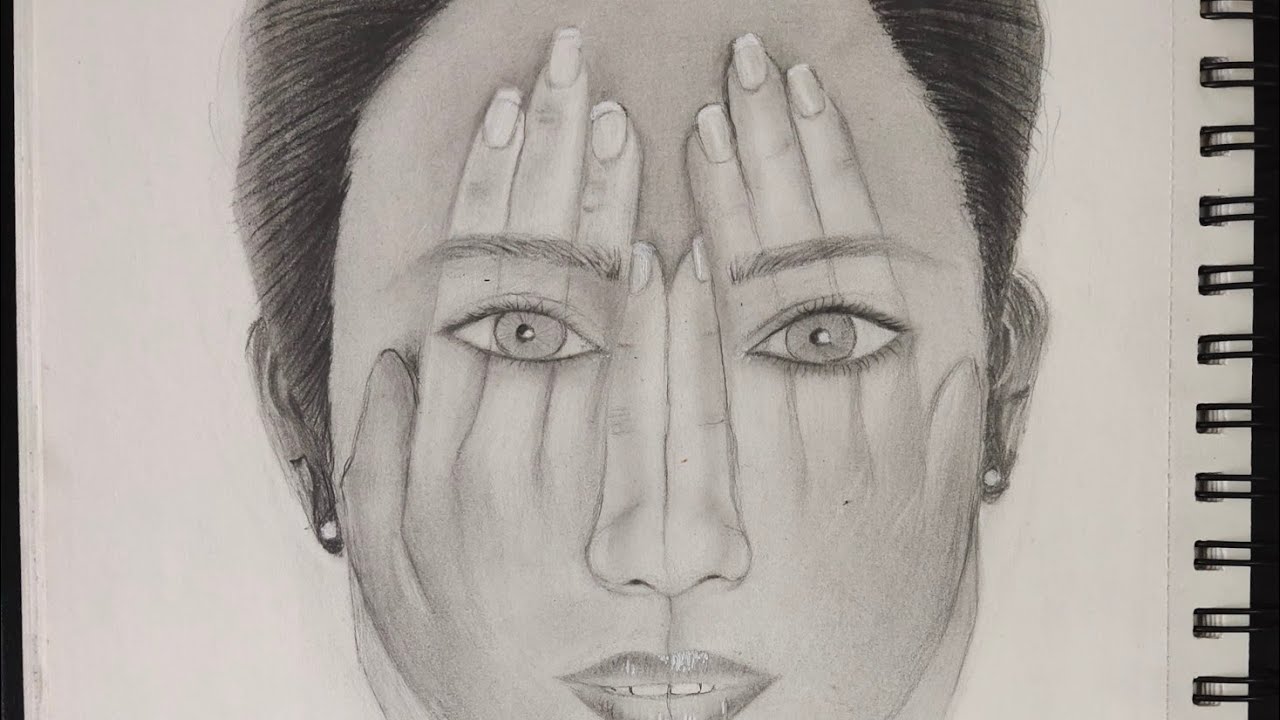 Mysterious sketch of a girl || best Artistic skills for realistic ...