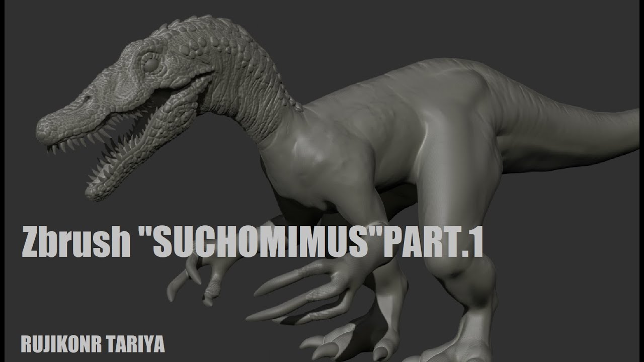 Dinosaur Sculpting "Suchomimus" with Zbrush. Part.1 - YouTube