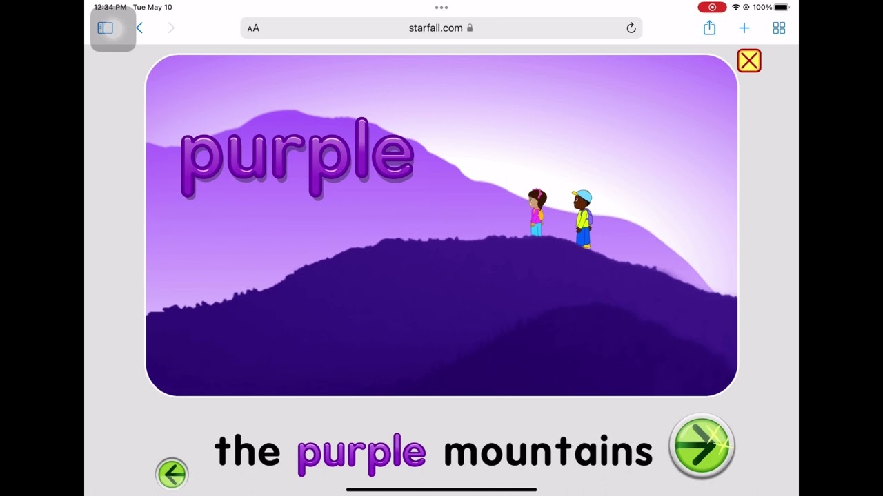 Color PURPLE- Learning COLORS for Kids by Starfall - YouTube