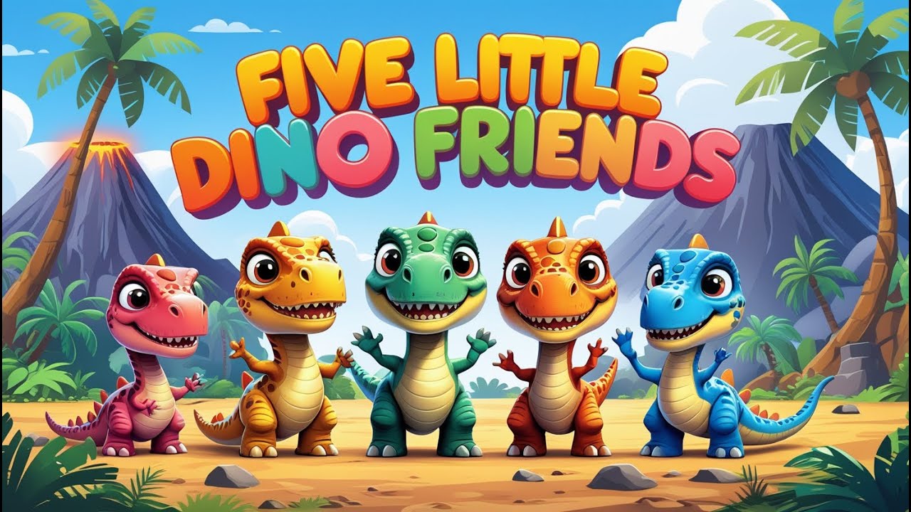Five Little Dinosaurs 🦕 | Fun Counting Song & Nursery Rhyme for ...