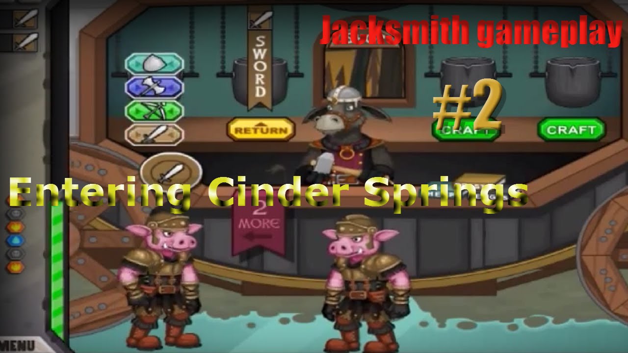 Jacksmith gameplay# 2 Entering Cinder Springs - YouTube
