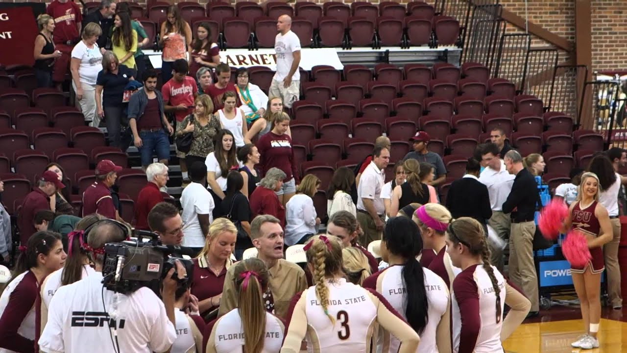 FSU Beat Miami Volleyball 10/16/13 - YouTube