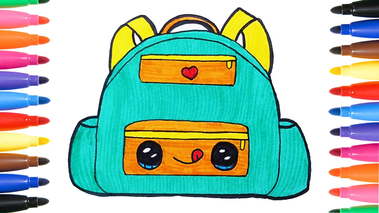 🖍️🎒Sketch Your Style Drawing A Cool & Cute Backpack Step-by-Step ...