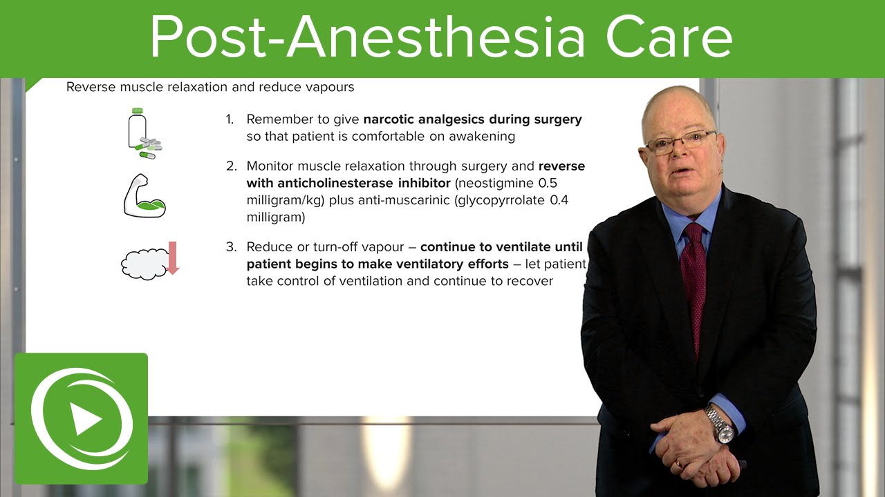 Post-Anesthesia Care – Anesthesiology | Lecturio - YouTube