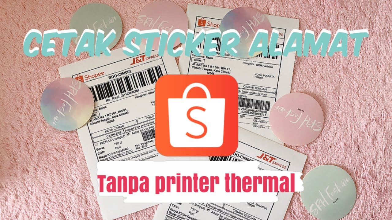 Cetak Sticker Alamat di Shopee Tanpa Printer Thermal dengan Printer ...