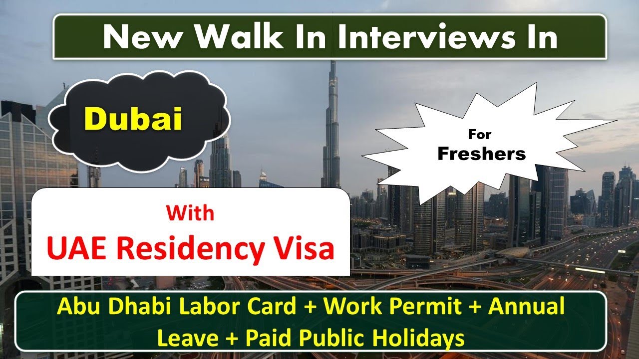 Walk In Interviews In Dubai, Abu Dhabi and Sharjah Today ane tomorrow ...