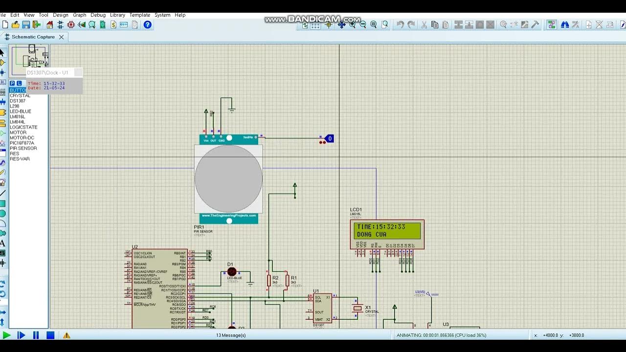 Cửa tự động sử dụng PIC16F877A - proteus - YouTube