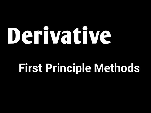 What Is A Derivative? || First Principle Methods - YouTube