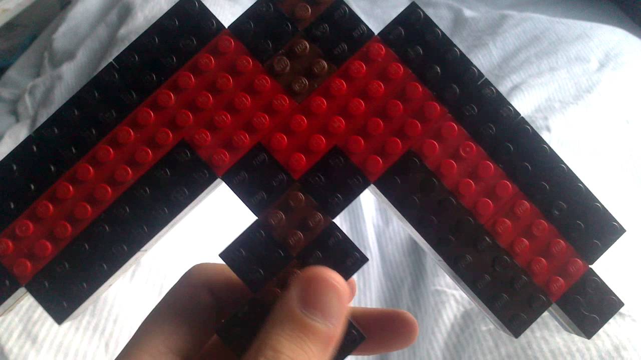 First ever ruby pickaxe made of lego!!!!!! - YouTube