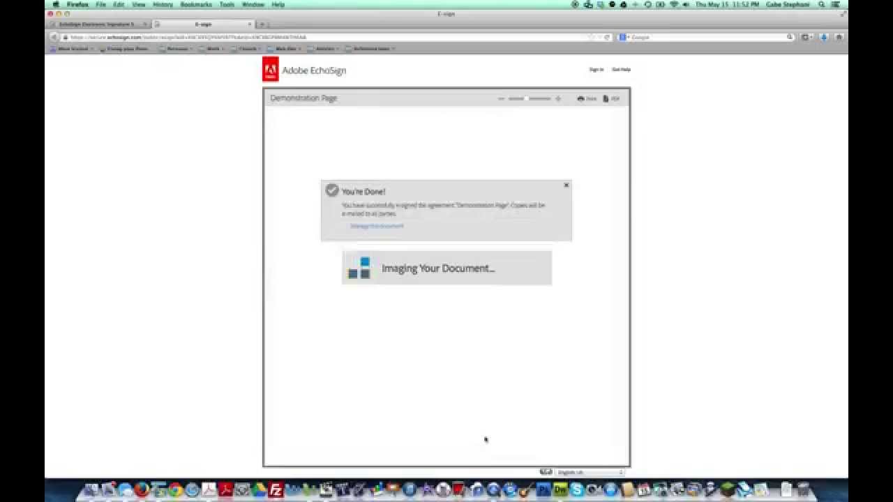 How to e sign Adobe EchoSign document - YouTube
