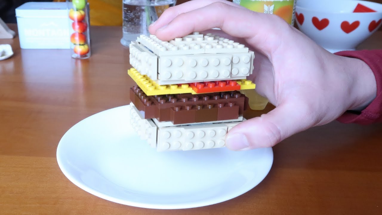 Making LEGO Burger King CHEESEBURGER In Real Life | Stop Motion Cooking ...