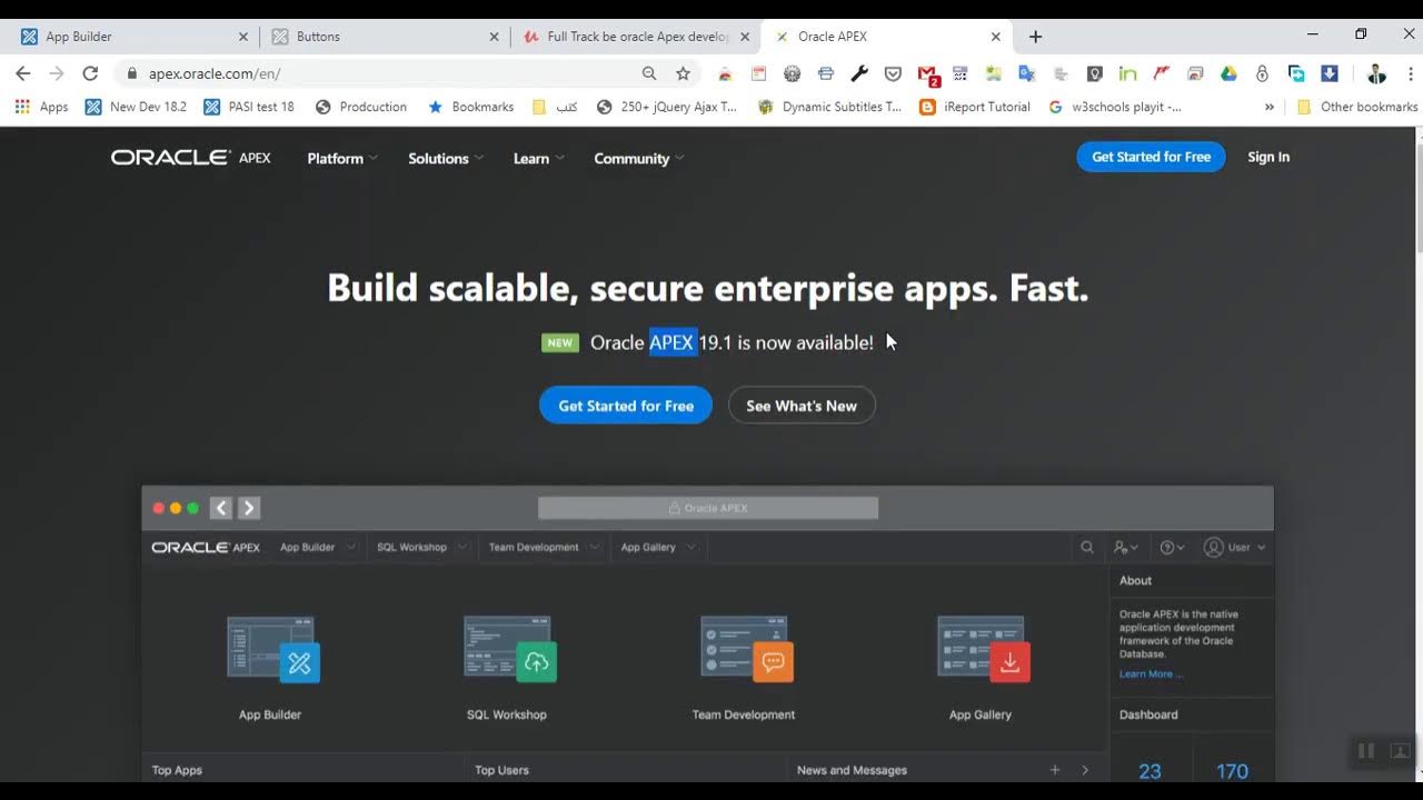 Oracle APEX Course -- full track be oracle APEX developer [ Udemy ] with Subtitle - Intro - YouTube