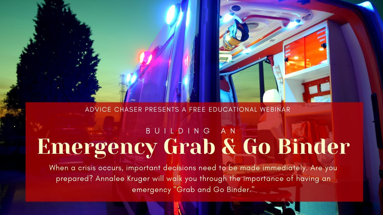 Building an Emergency Grab and Go Binder - YouTube