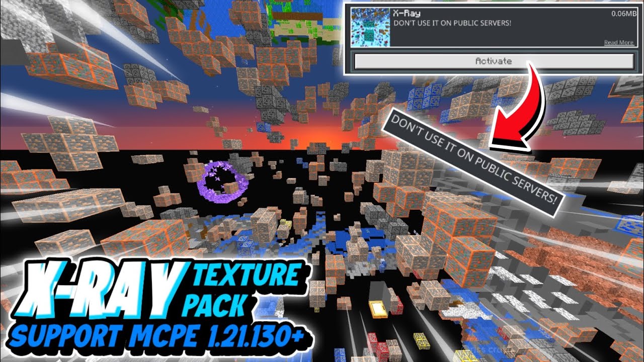 TEXTURE PACK X-RAY MCPE 1.21 TERBARU ‼️ X-RAY + NIGHT VISION MCPE ...